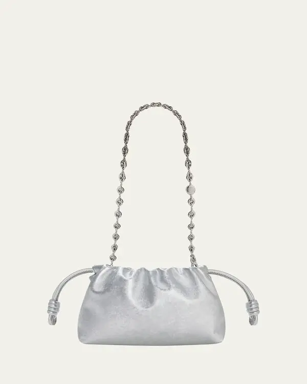 Loewe Flamenco Clutch Bag - Silver