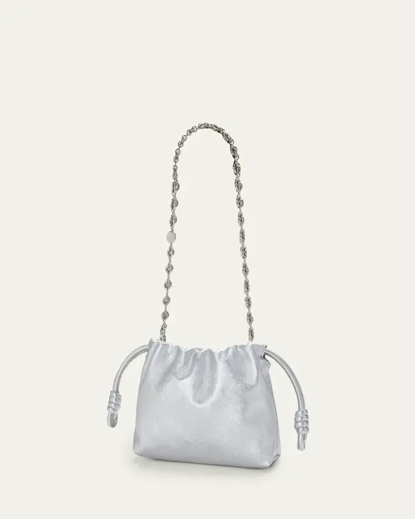 Loewe Flamenco Clutch Bag - Silver