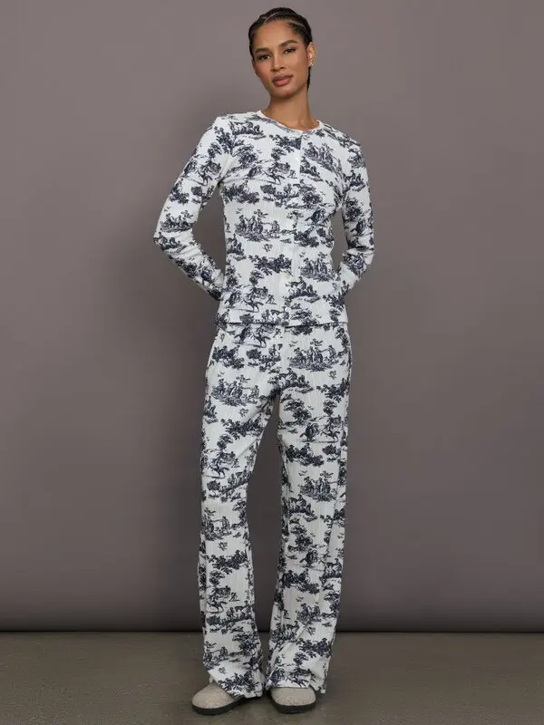 Carbon38 Toile Sleep Set - Navy Toile