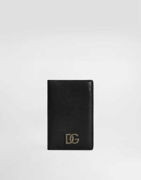 Dolce & Gabbana Tempesta Calfskin Card Holder - Black