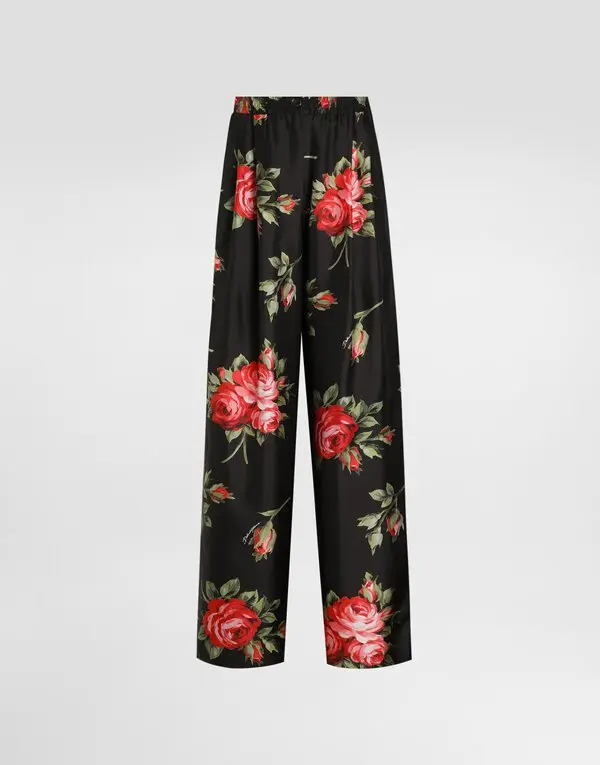 Dolce & Gabbana Floral Print Wide Trousers