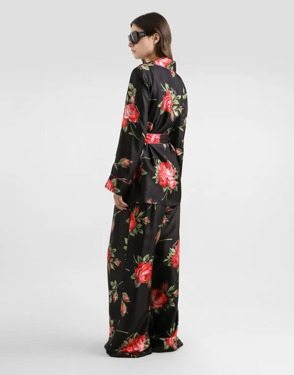 Dolce & Gabbana Floral Print Wide Trousers