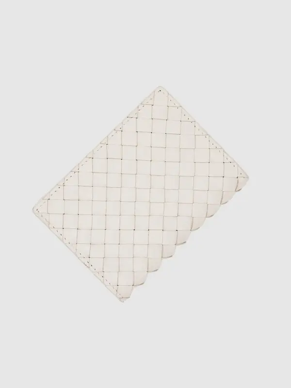REISS Floyd Leather Woven Bifold Cardholder