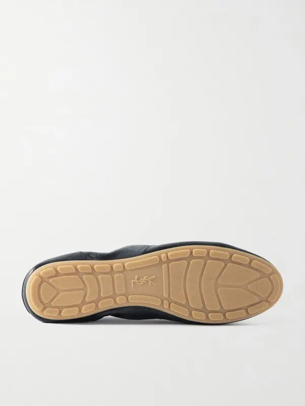 Saint Laurent Lewis Full-grain Leather Sneakers