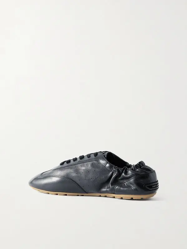Saint Laurent Lewis Full-grain Leather Sneakers