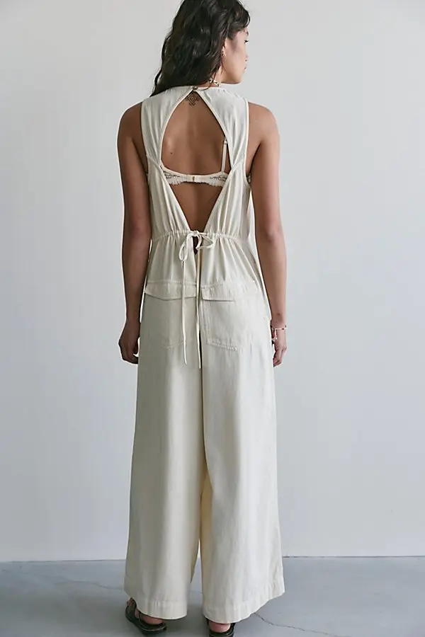 Free People We The Free Do No Wrong Jumpsuit - Ecru