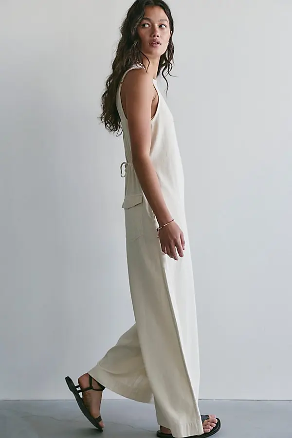 Free People We The Free Do No Wrong Jumpsuit - Ecru