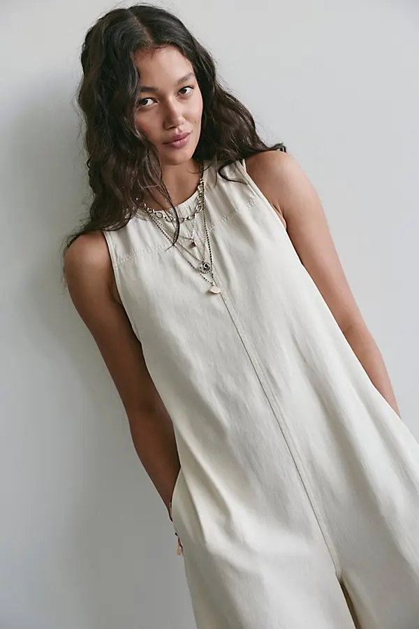 Free People We The Free Do No Wrong Jumpsuit - Ecru