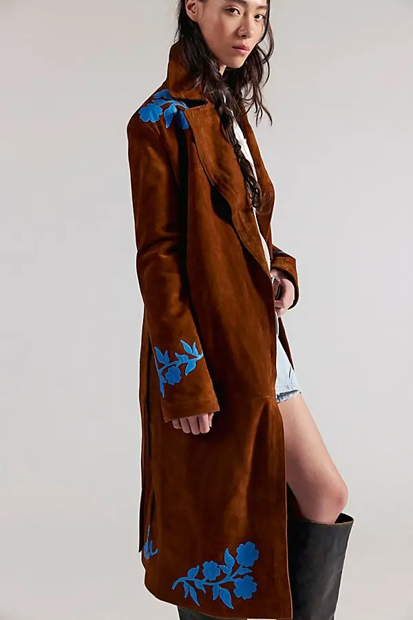 DANCASSAB Barbara Suede Trench