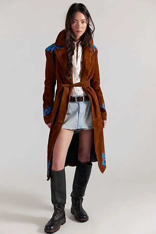 DANCASSAB Barbara Suede Trench