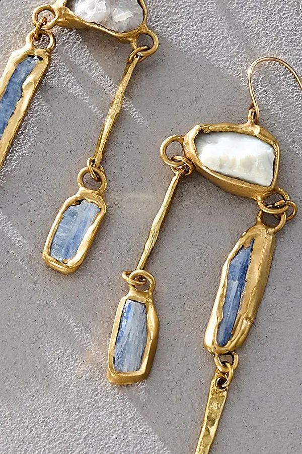EMILIE SHAPIRO Whitewater Kyanite And Aquamarine Earrings