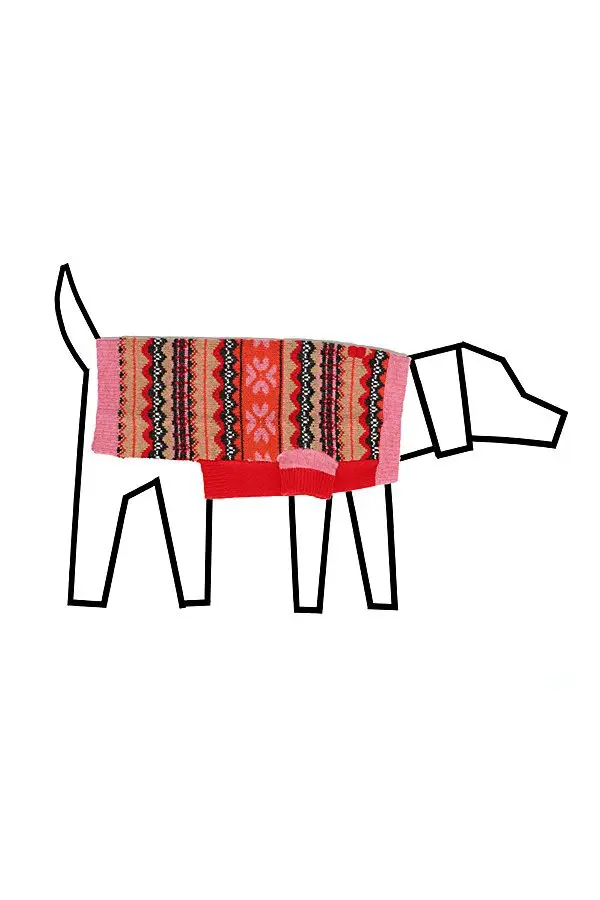 WARE OF THE DOG Fairisle Floral Sweater