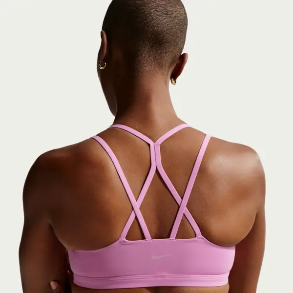 Nike Zenvy Strappy Light-support Padded Sports Bra - Purple