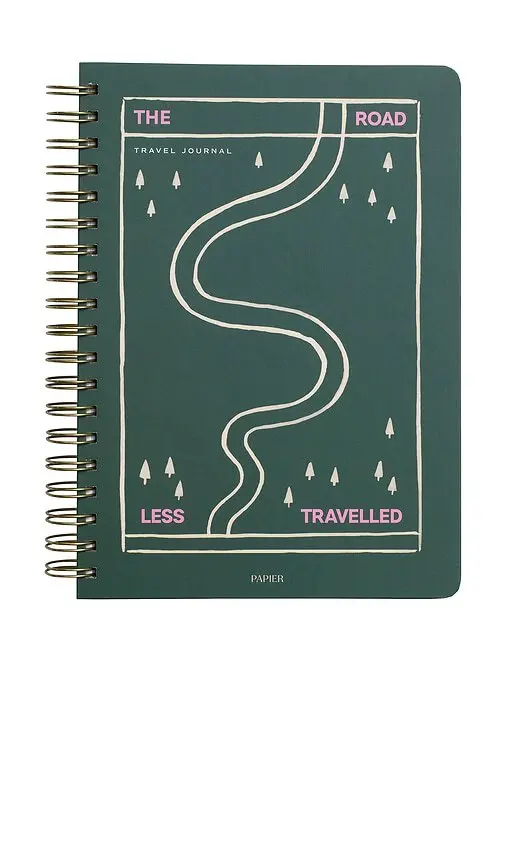 Papier Off Piste Spiral Travel Journal - Green