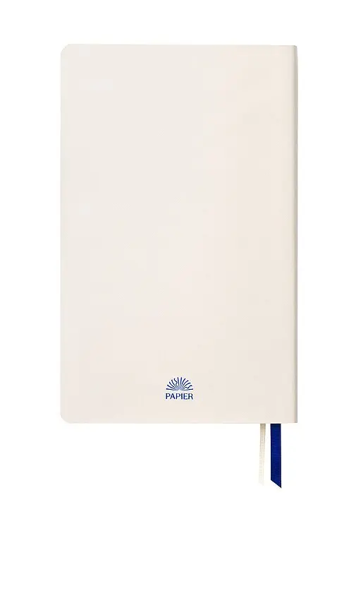 Papier Daily Notes Soft Faux Leather Lined Notebook In Cream