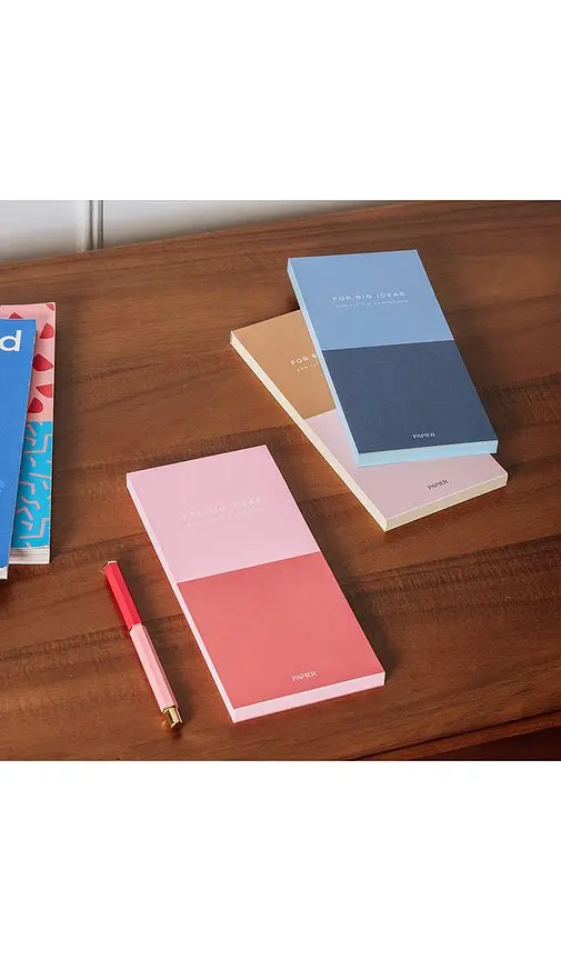Papier Colorblock List Notepads In Pink