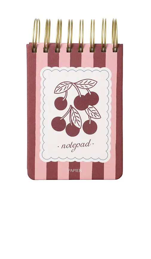 Papier Very Cherry Spiral Notepad In Pink - N,a