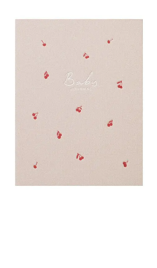 Papier Cherries Baby Binder-folio In Cream - N,a