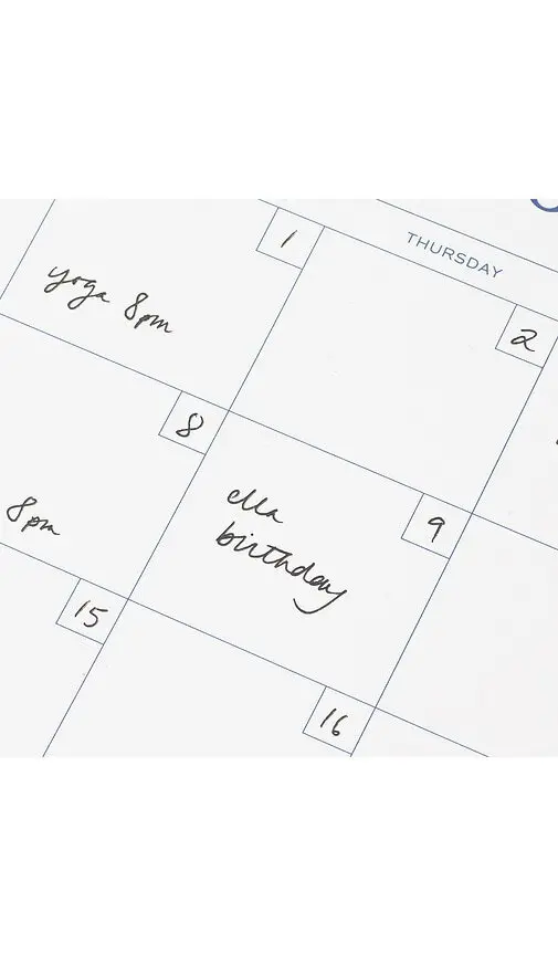 Papier Floral Gingham Monthly Desk Pad