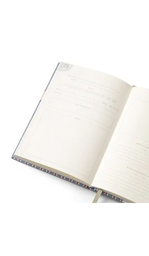 Papier Bibliotheque Reading Journal In Blue