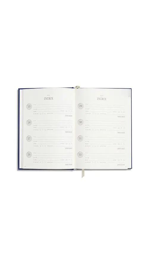 Papier Bibliotheque Reading Journal In Blue