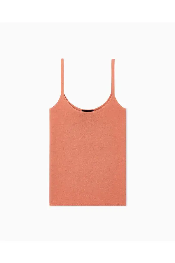 Giorgio Armani Viscose Ottoman Top - Orange