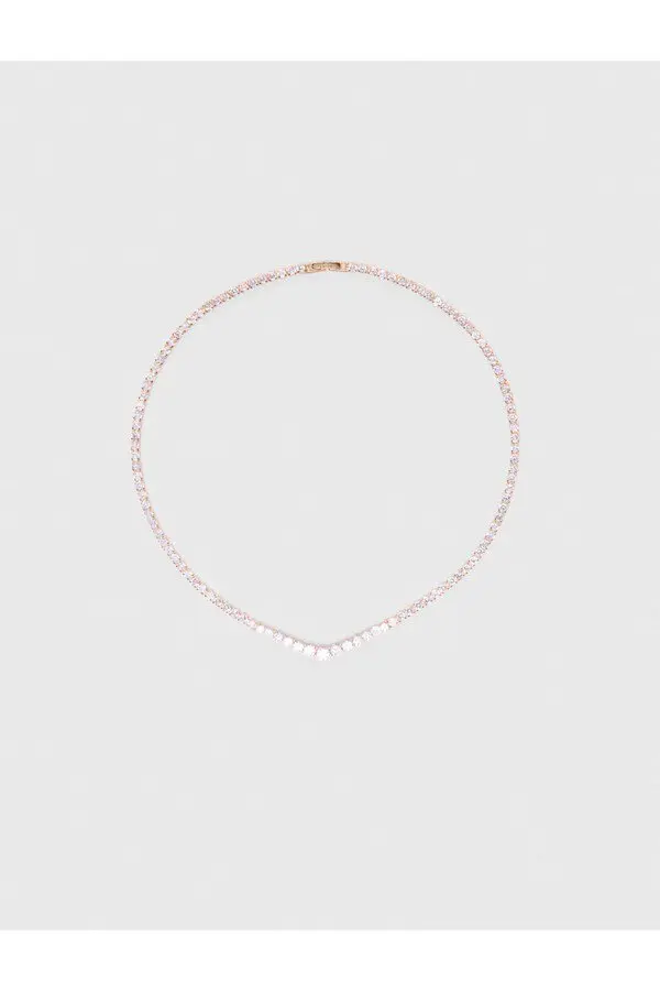 Maje Cascade Diamanté Necklace - Gold