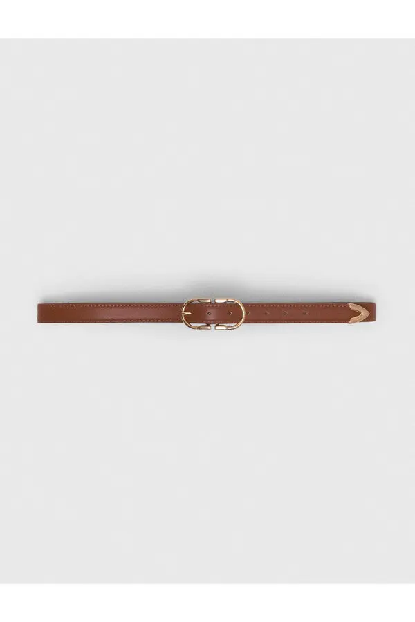 Maje Double-buckle Leather Belt - Gold