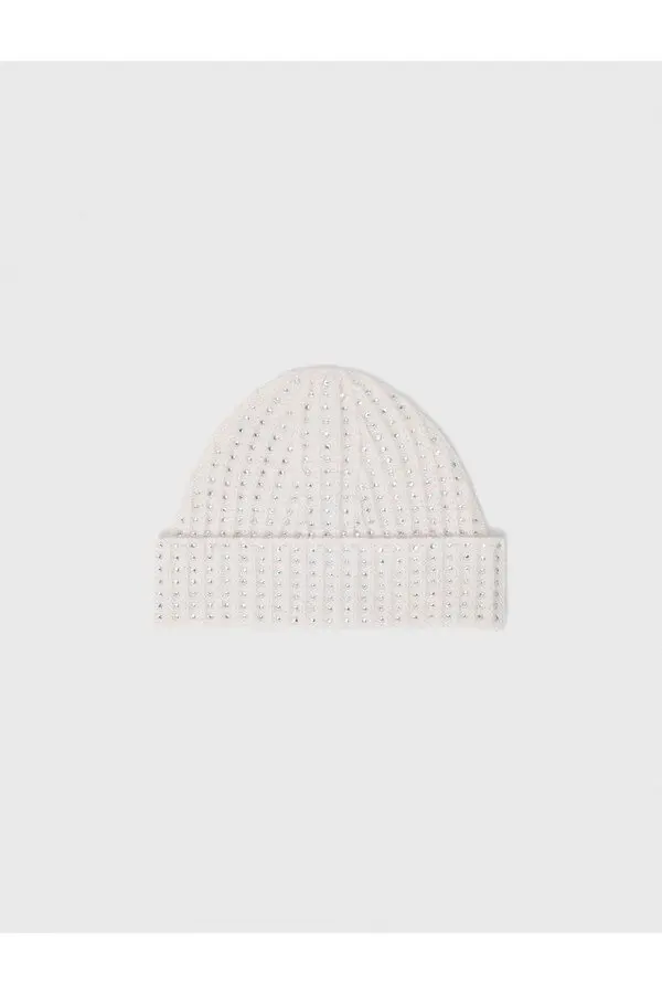 Maje Wool And Rhinestone Beanie - Red