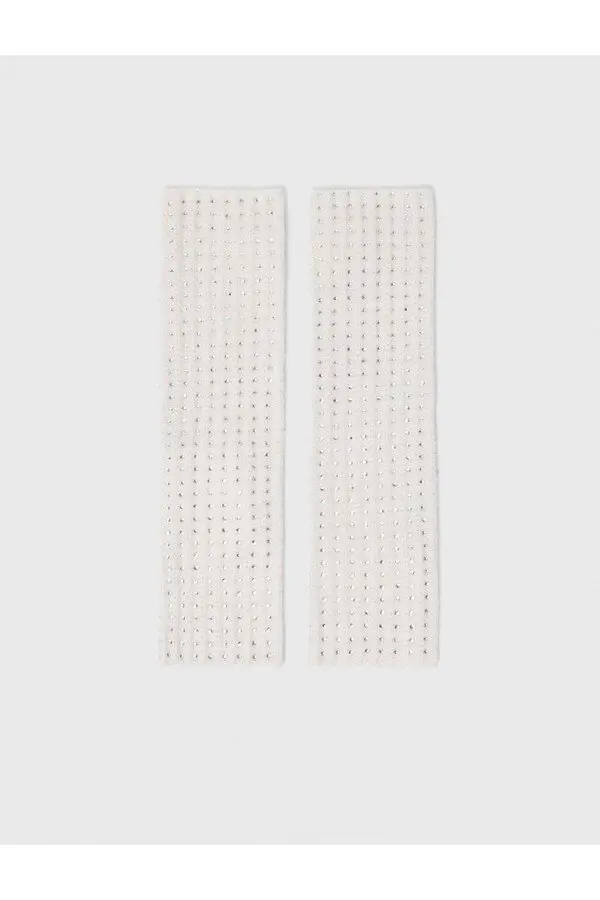 Maje Wool And Rhinestone Mittens