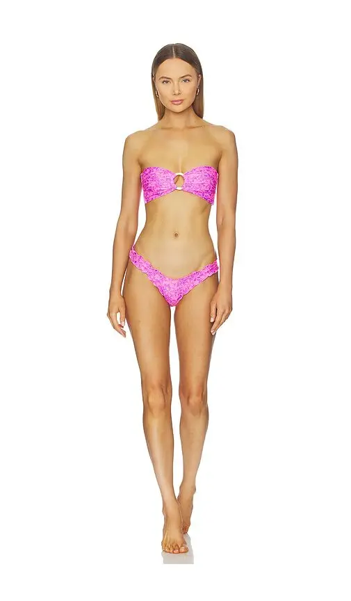 KULANI KINIS Lettuce Edge Thong Bikini Bottom