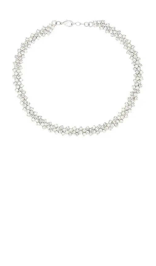 Shashi Crystal Embellished Necklace - Silver