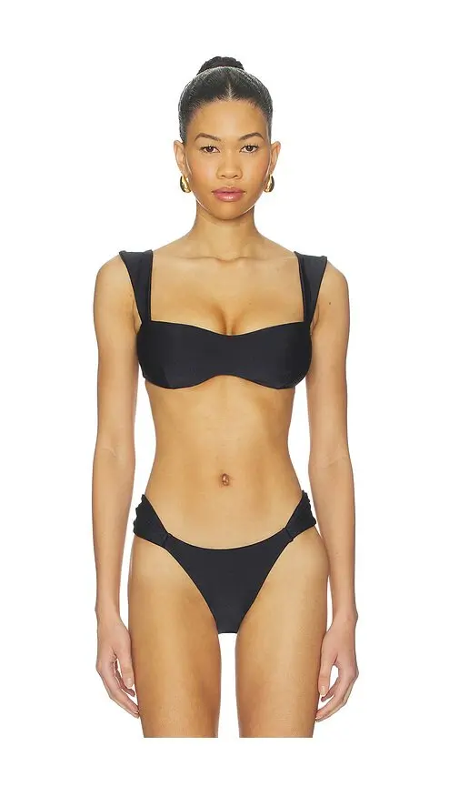 SHANI SHEMER Aster Bikini Top - Black