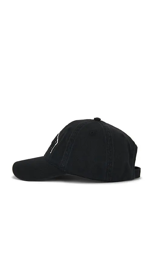 GANNI Washed Canvas Cap - Black