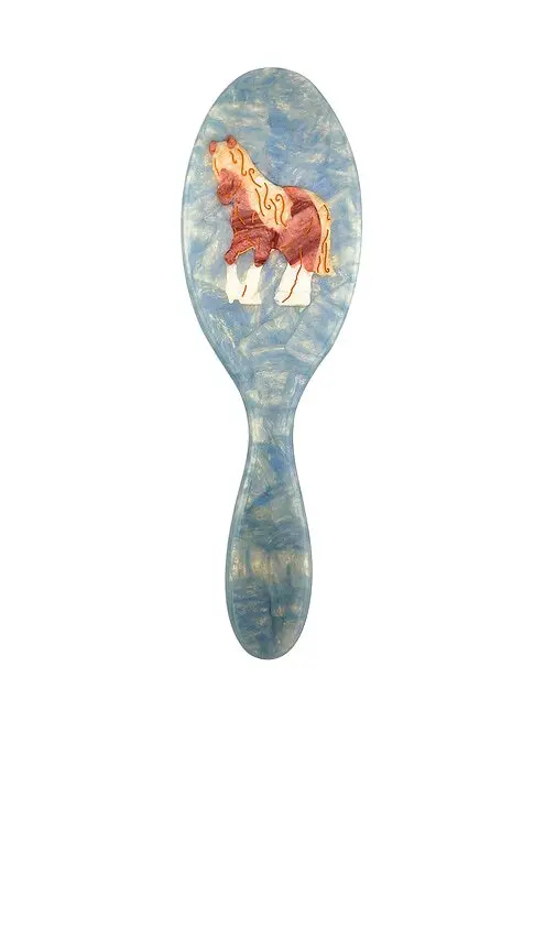 SOLAR ECLIPSE Hand-painted Horse Amazing Hair Day Brush - N,a