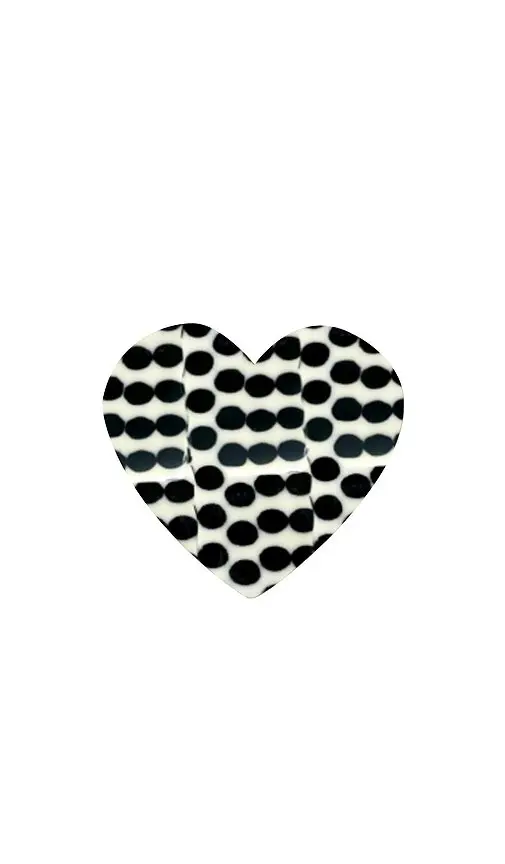 SOLAR ECLIPSE Hand-painted Polka Dot Heart Claw Clip - N,a