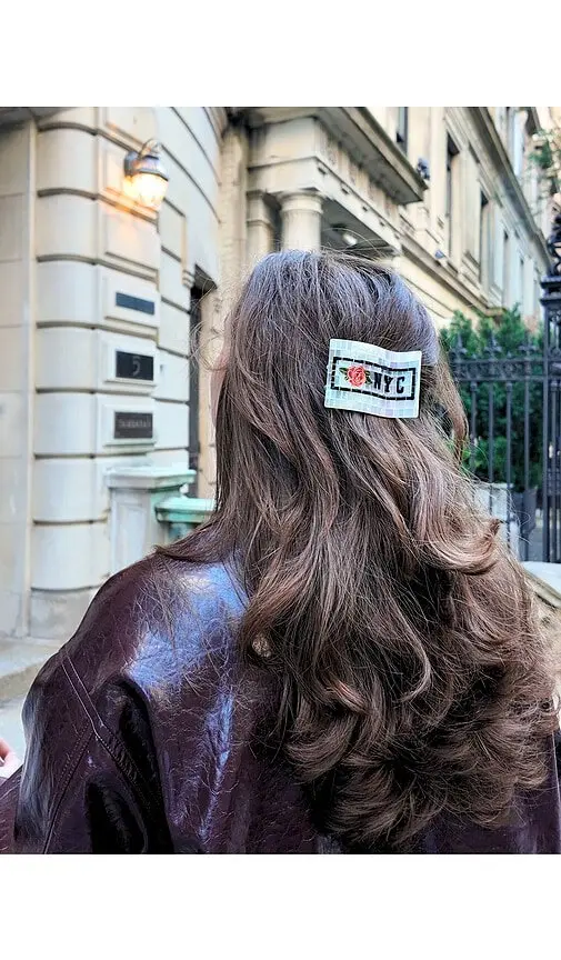SOLAR ECLIPSE Hand-painted Nyc Subway Heart Claw Clip