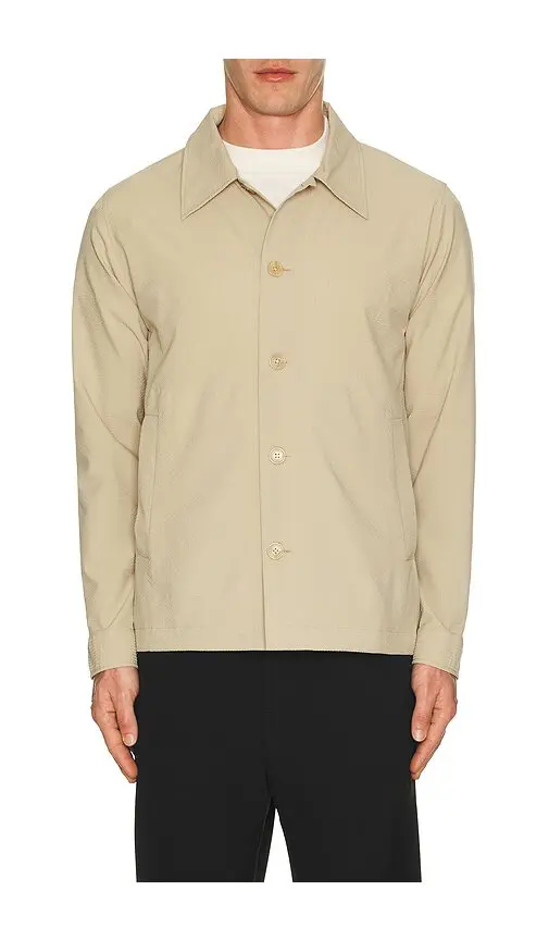 Nn07 Zander Overshirt In Beige - White Pepper