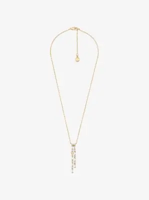 Michael Kors Pavé Baguette Drop Necklace