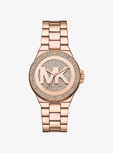 Michael Kors Lennox Pavé Watch - Rose Gold