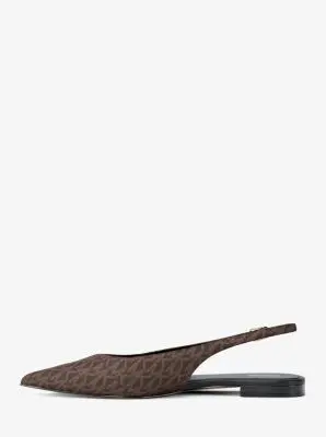 Michael Kors Amali Logo Slingback Flats - Brown