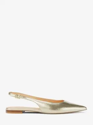 Michael Kors Amali Metallic Slingback Flat - Gold