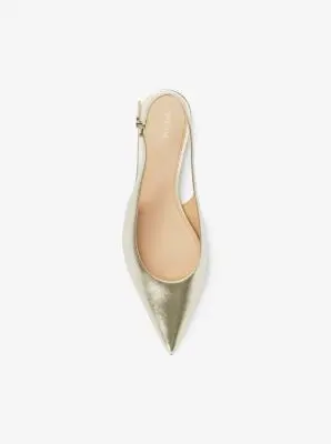 Michael Kors Amali Metallic Slingback Flat - Gold