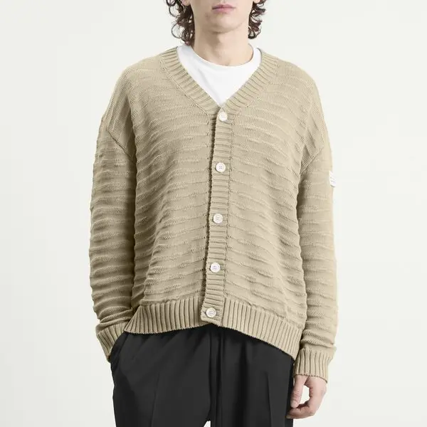 MAISON MARGIELA Cotton Ribbed Open Weave Cardigan