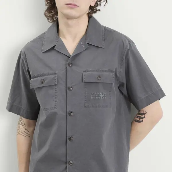 MAISON MARGIELA Cotton Utility Shirt - Anthracite
