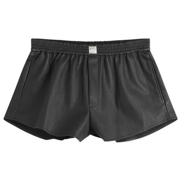 MAISON MARGIELA Leather Boxer Shorts - Black