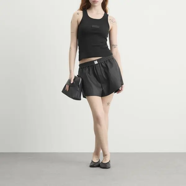 MAISON MARGIELA Leather Boxer Shorts - Black