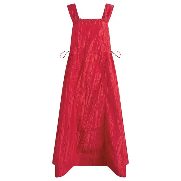 DAMSON MADDER Elina Midi Dress - Red