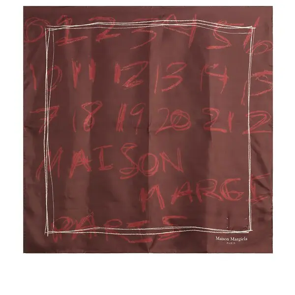 MAISON MARGIELA Number Scarf - Burgundy