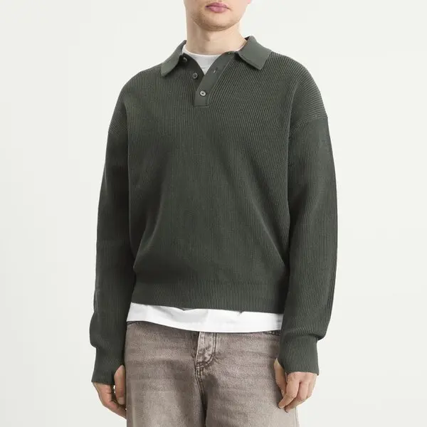 RONNING Long Sleeve Knit Polo